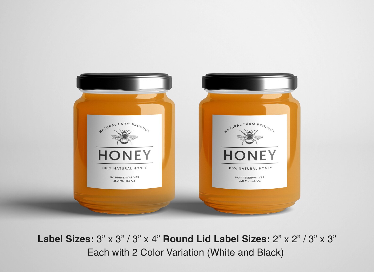 Honey Labels Template, Honey Jar Labels, Honey Stickers, Mason Jar ...