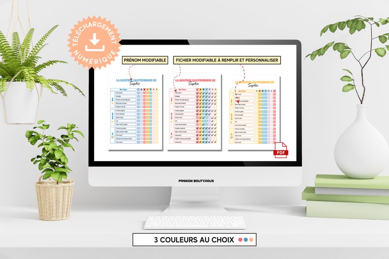 Semainier à personnaliser et imprimer - Planificateur hebdomadaire pour ...