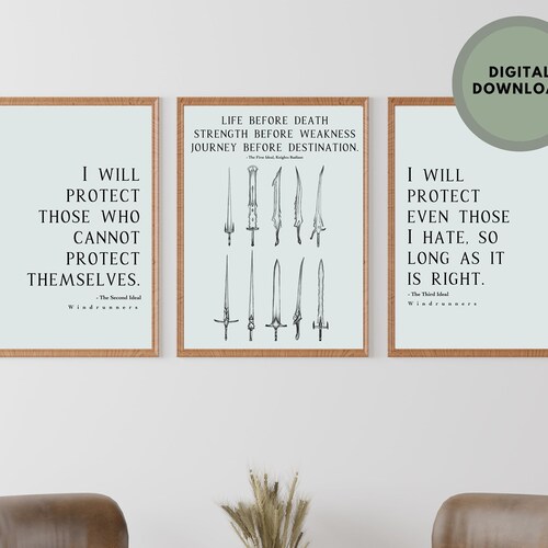 Life Before Death Quote First Ideal Knights Radiant - Etsy