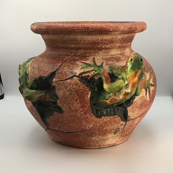 Ceramic Lizard Pot - Etsy