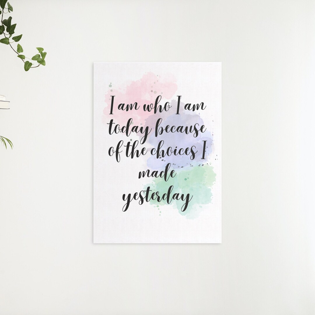 I Am Who I Am Motivational Wall Art Printables Digital - Etsy