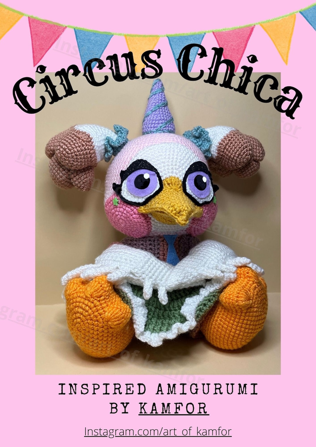 PDF CROCHET PATTERN Circus Chicken - Etsy