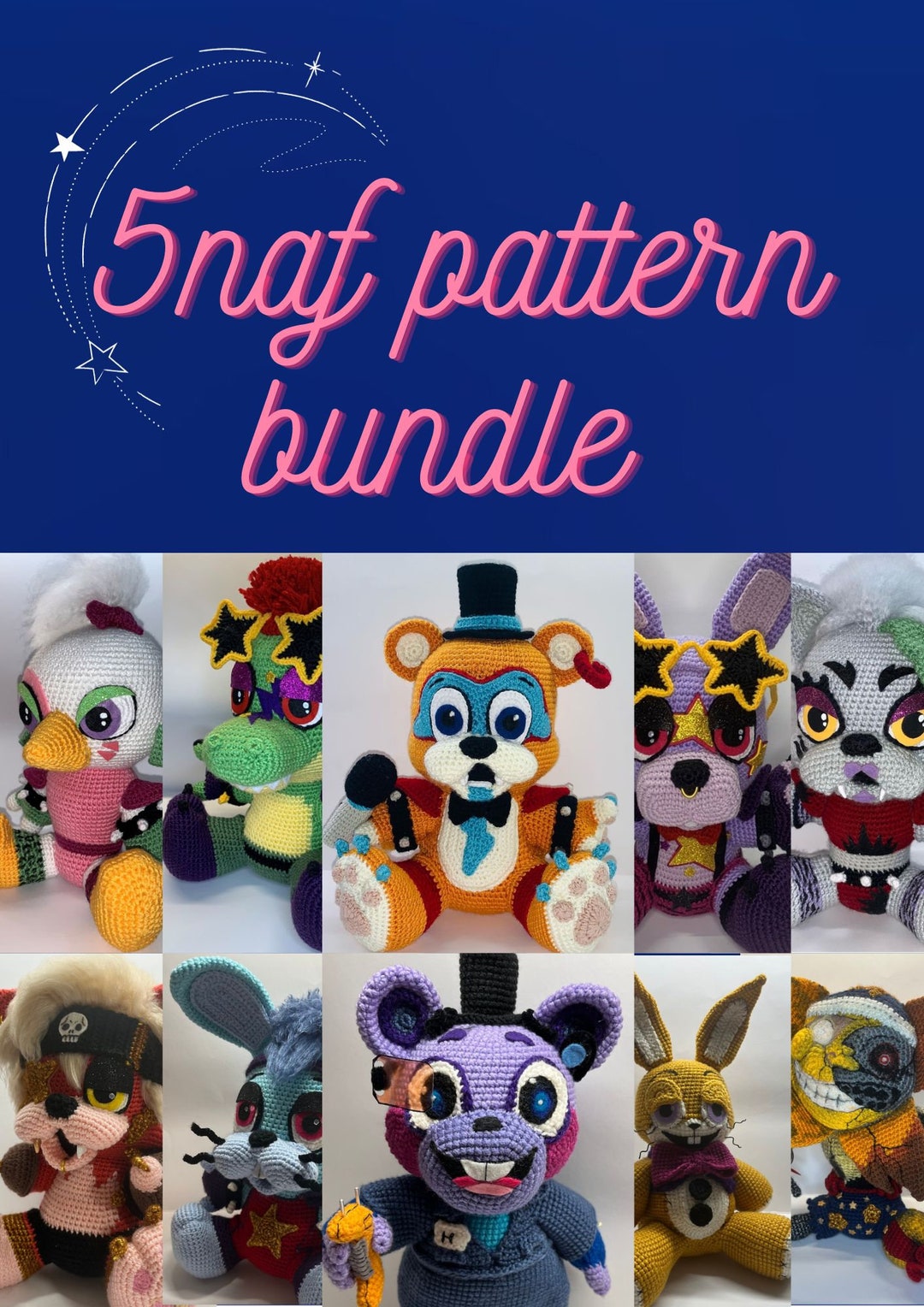 PDF CROCHET PATTERN Fnaf Pattern Bundle Ebook - Etsy