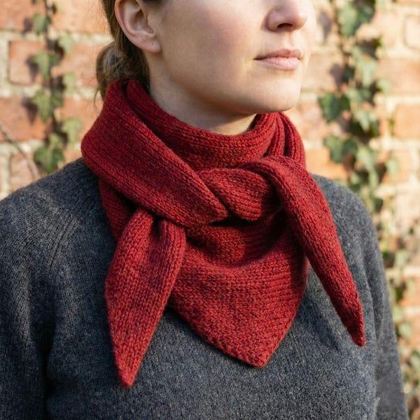 Knit Neck Scarf Triangle - Etsy