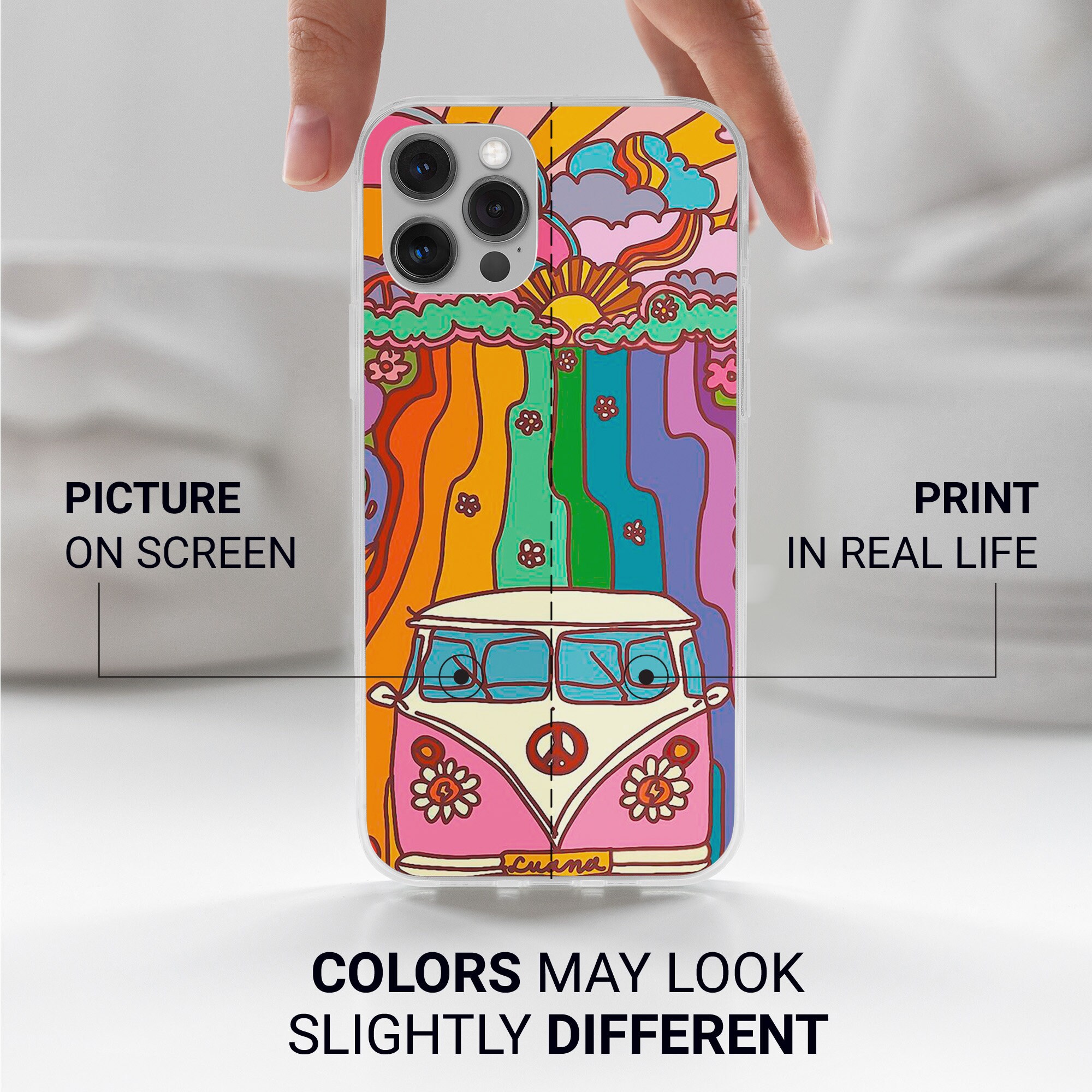 Groovy Hippie Phone Case Retro Hippie Cover for - Etsy