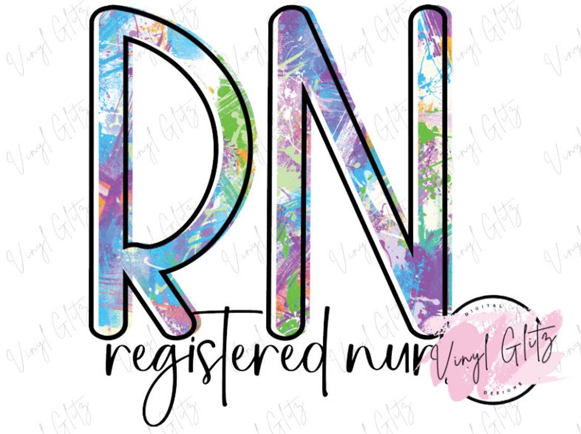 RN Nurse Sublimation Design | PNG (digital Download) - Etsy