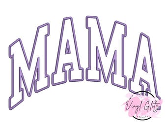 Mama Applique 12x5 Repositional Hoop Split Design Embroidery File - Etsy