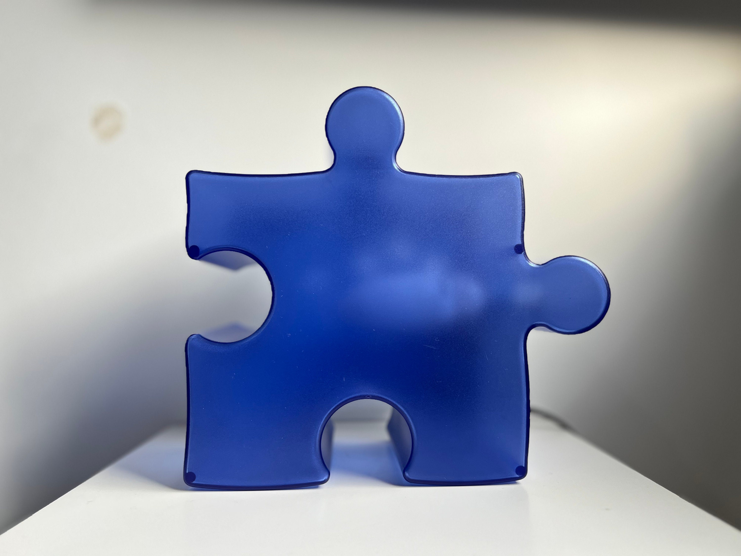Rare Visual Gram Puzzle Piece Lamp – Blue Vintage Design Space Age - Etsy