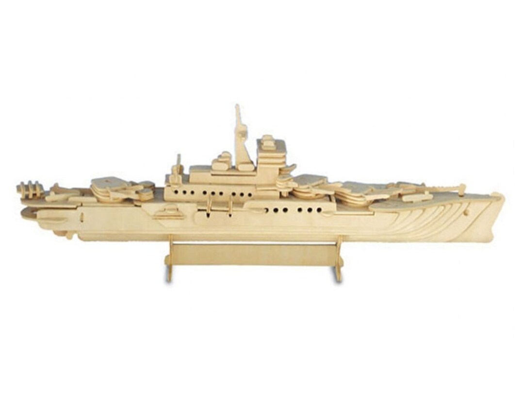 Laser Cut Destroyer Ship P046 Woodcraft Construction Kit CDR, DXF, SVG ...