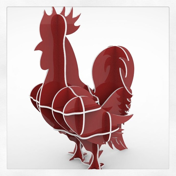 Rooster 3D Wooden Puzzle SVG, DXF and CDR File Download (3mm) - Etsy