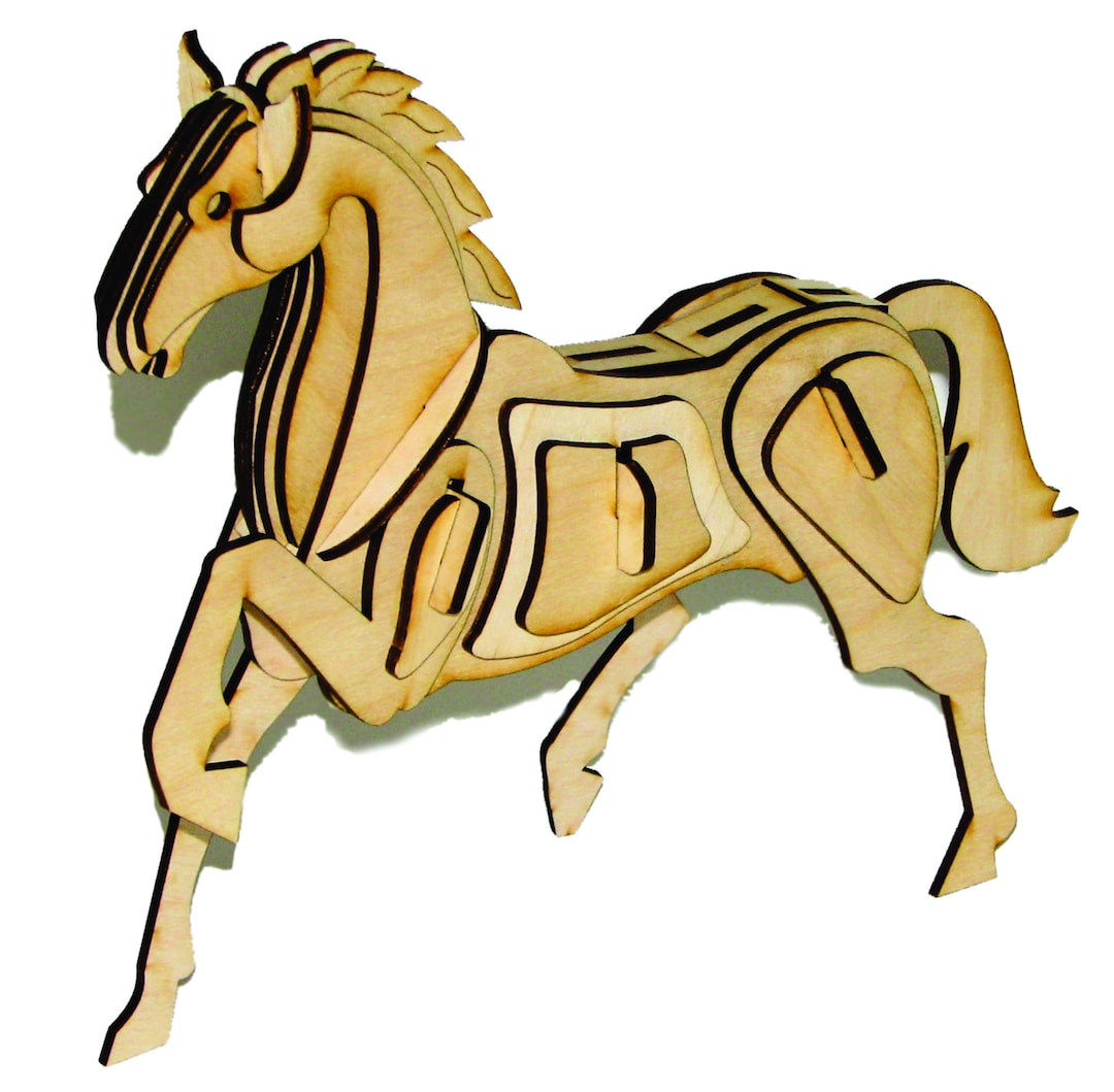 Horse Laser Cut Wooden Puzzle for Kids Dxf, Cdr & Pdf File Download ...
