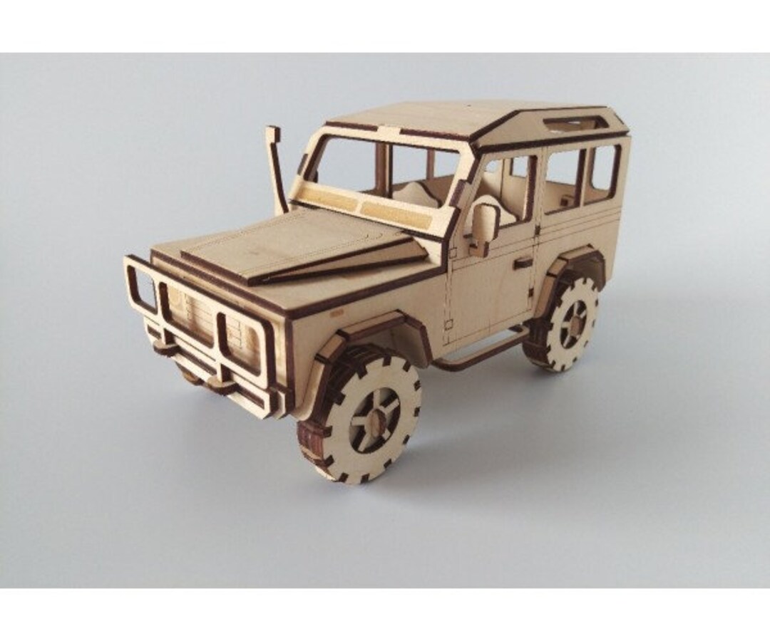 Laser Cut Wooden Kit of a Land Rover Defender SWB Defender 90 (2 Side ...