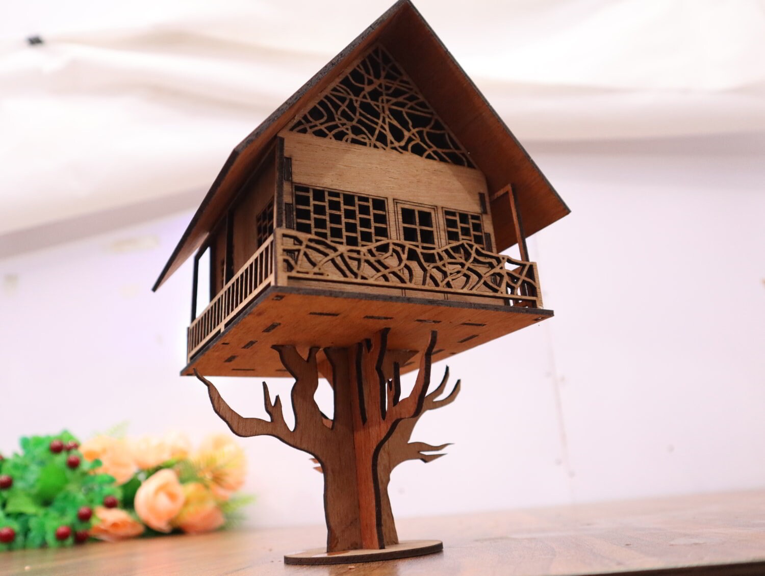 Laser Cut Tree House 3mm Vector SVG, DXF and CDR File Download (3mm) - Etsy