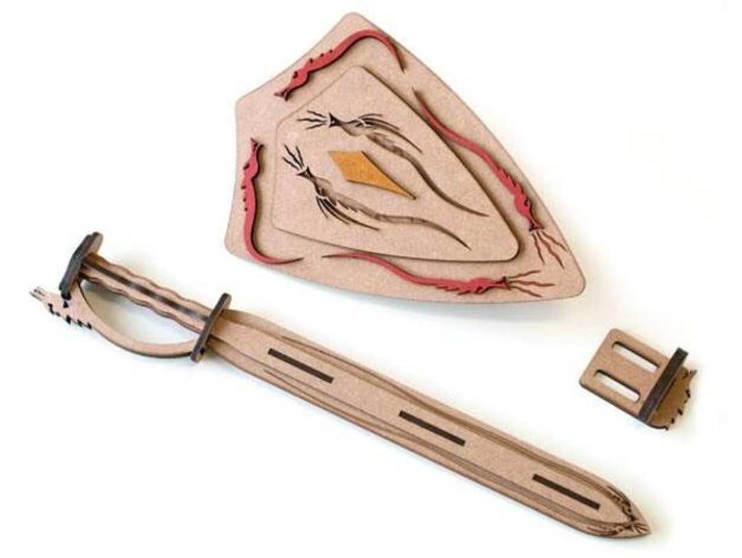 Sword and Shield Laser Cut - Etsy