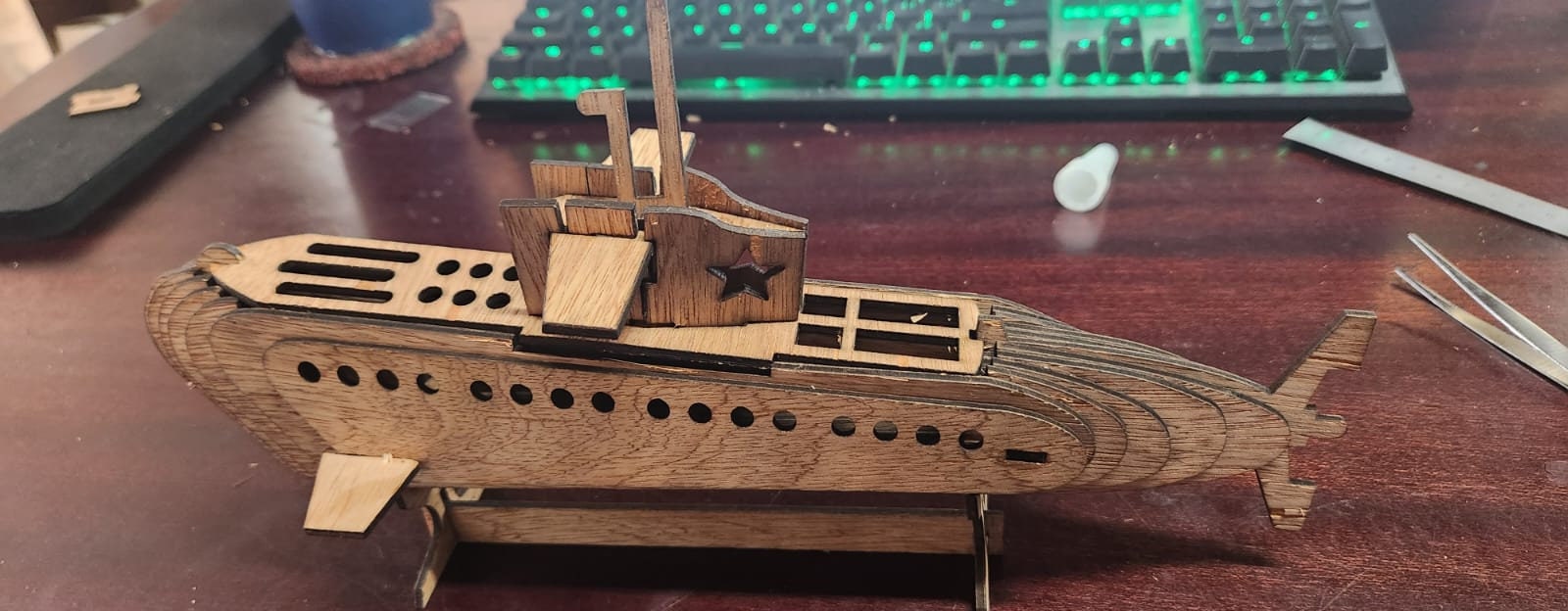 Puzzled Submarine Wooden 3d Puzzle Laser Cut File Dxf Cdr - Etsy Canada