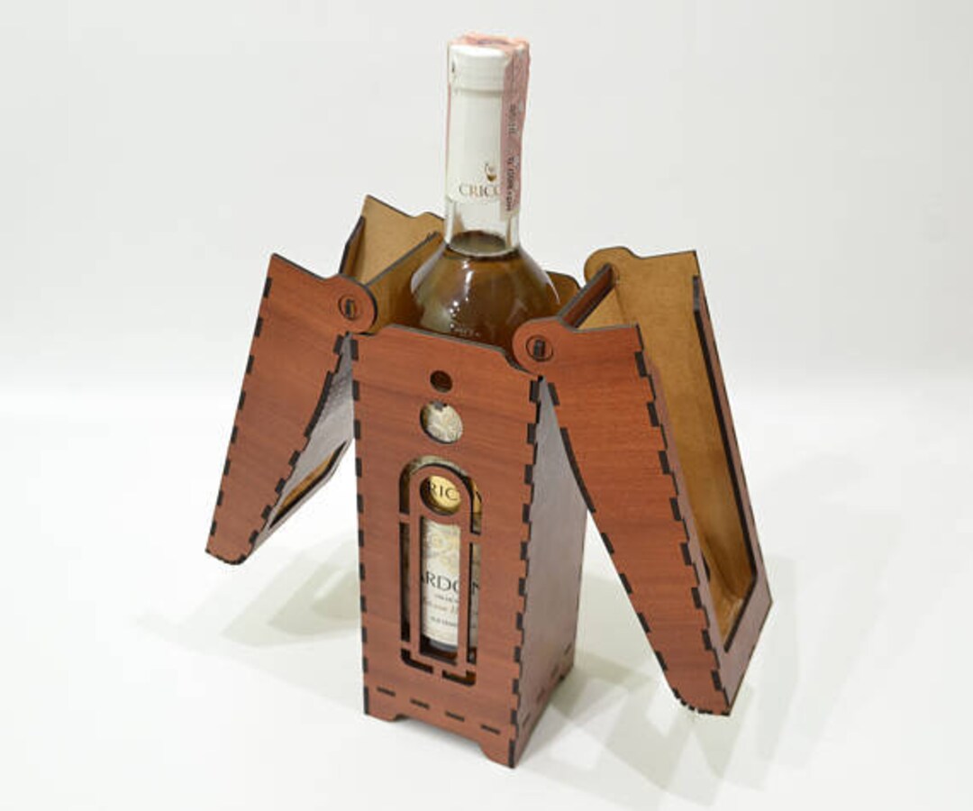 Unique Wine Box File Download for Laser Cut DXF and CDR File - Etsy