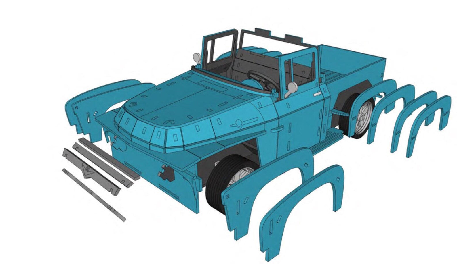 1956 Ford F100 Lasercut File Digital Cdr and Dxf With Assemble ...