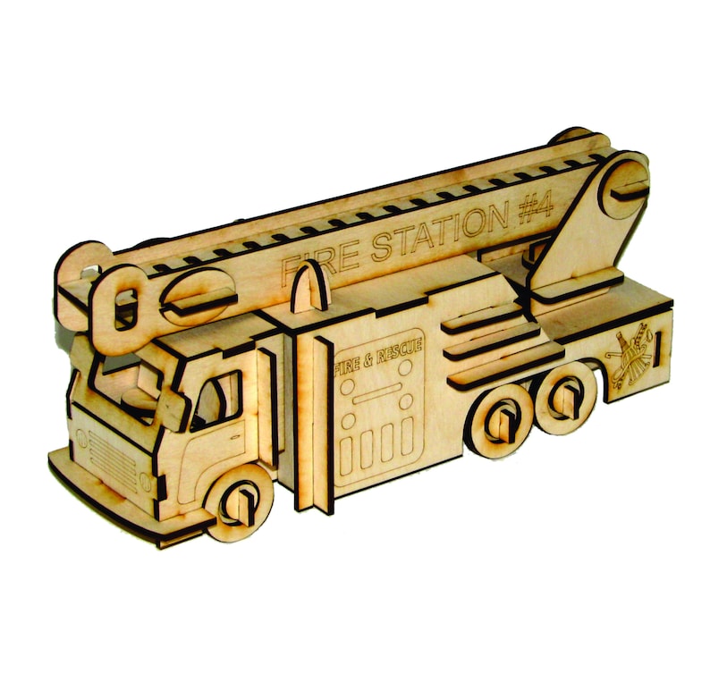 Fire Truck File Cdr and Dxf Vector Download for Laser Cut, Dxf, Cdr ...