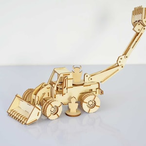 Laser Cut Backhoe 3D Puzzle CDR, DXF, SVG File Download - Etsy