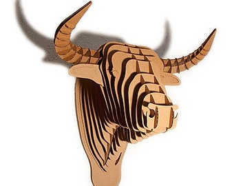 DXF/DWG Bull Head Trophy File/laser Cut File/diy/crafts/3d Puzzle ...