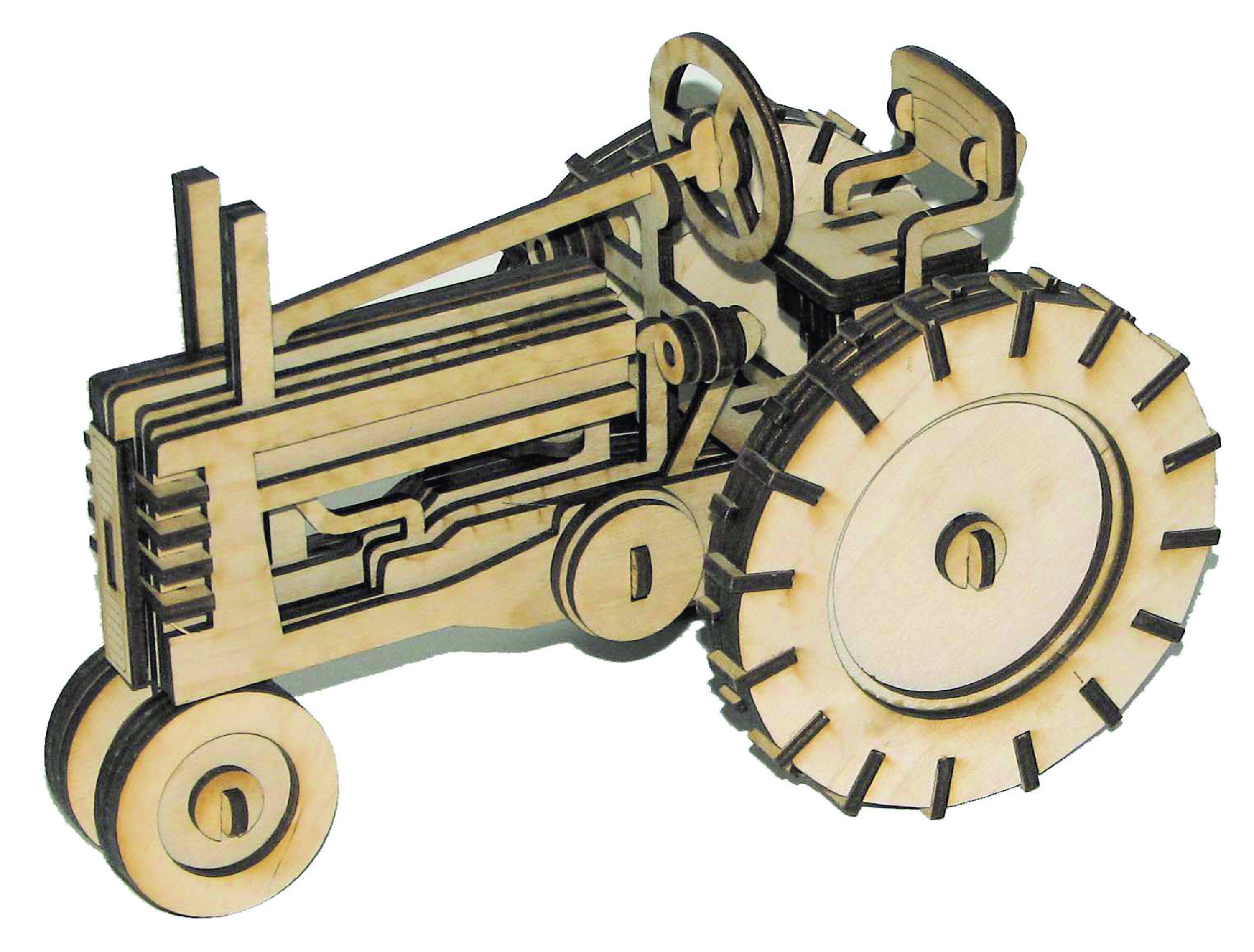 Farm Tractor Laser Cut Wooden 3D Model/puzzle Kit Laser Cut File ...