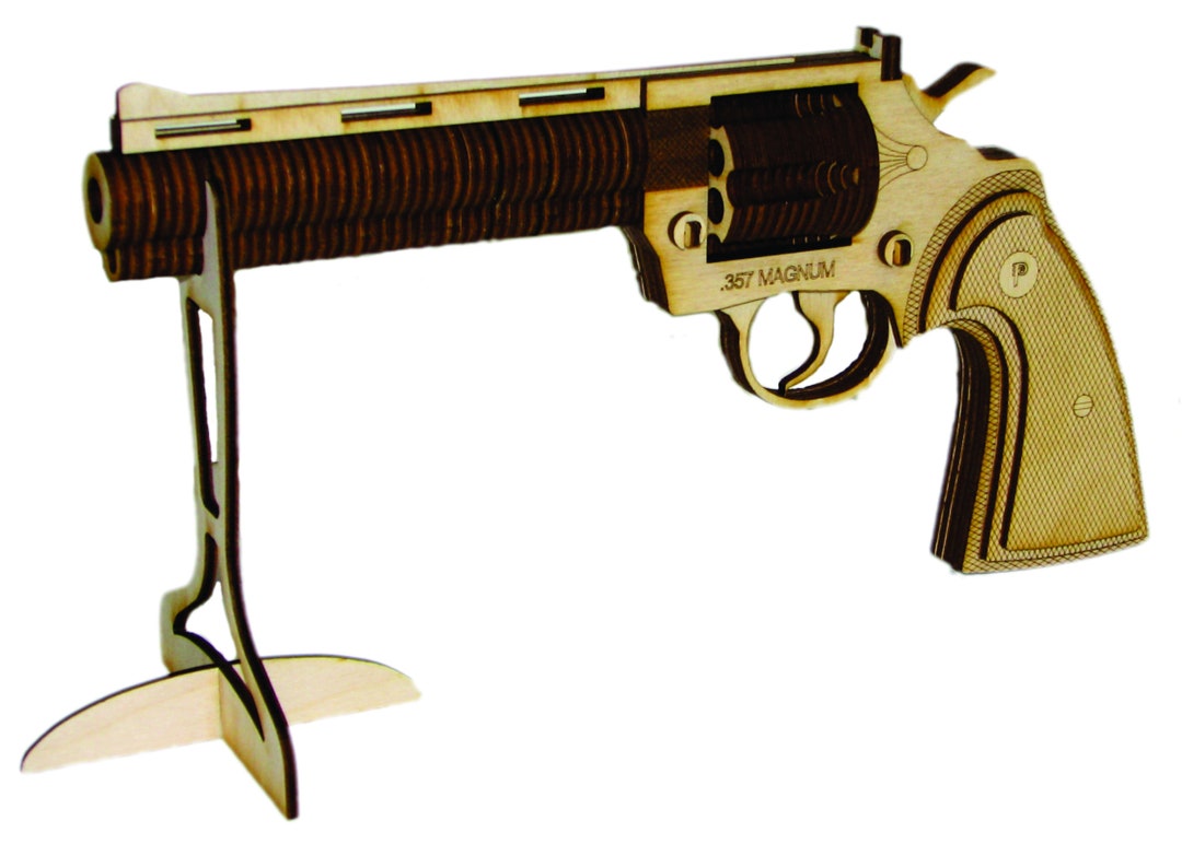 Wooden Model 357 Magnum Pistol Laser Cut File - Etsy