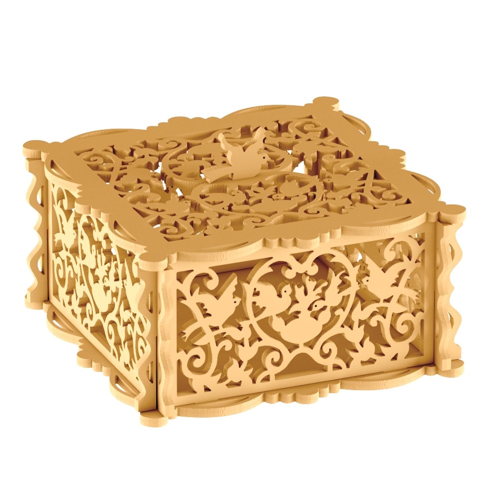 Laser Cut Unique Decorative Box CDR Cut File Download - Etsy