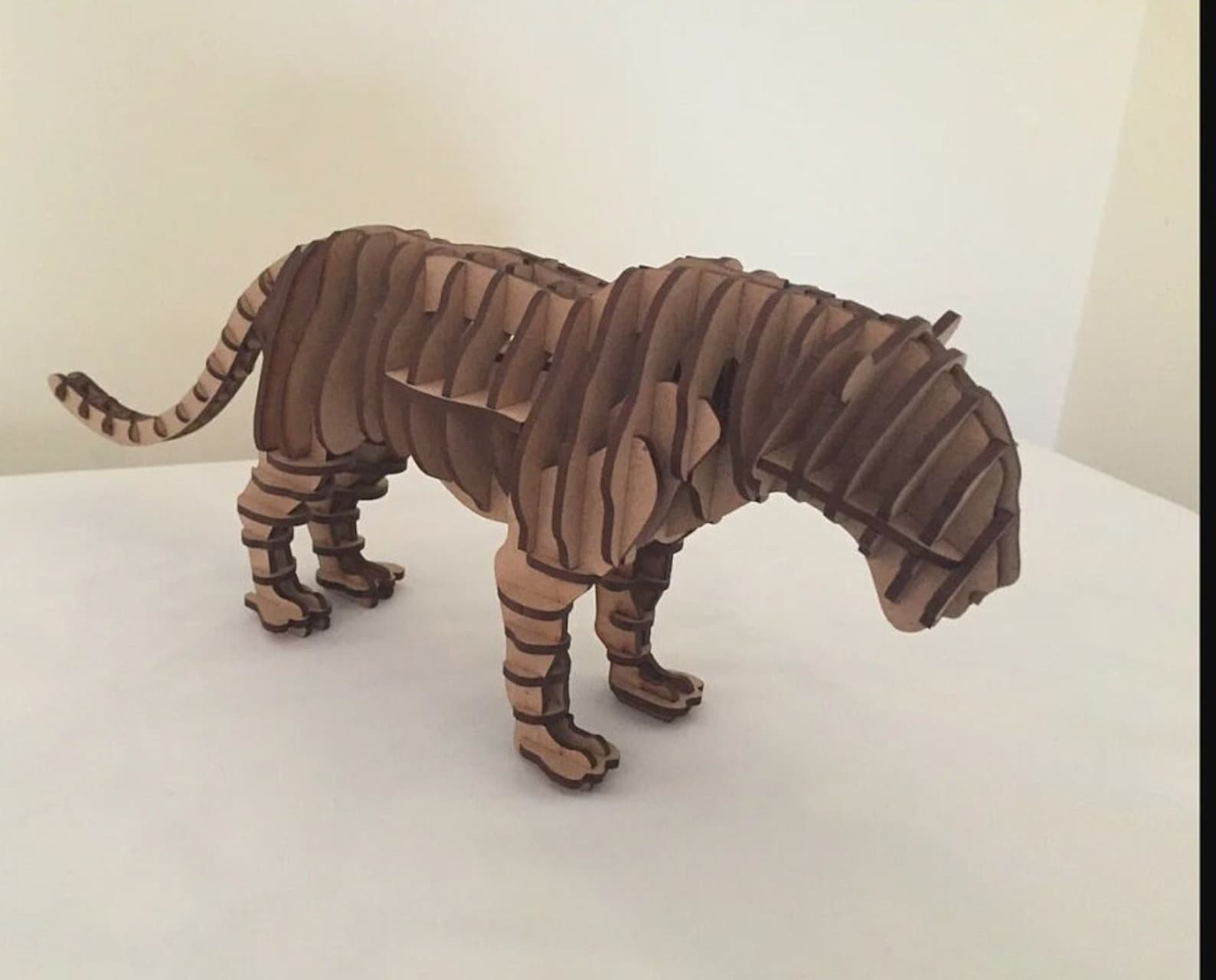3D Tiger Laser Cut File, Engrave Files, Dxf / Cdr / Dwg / Puzzle for ...