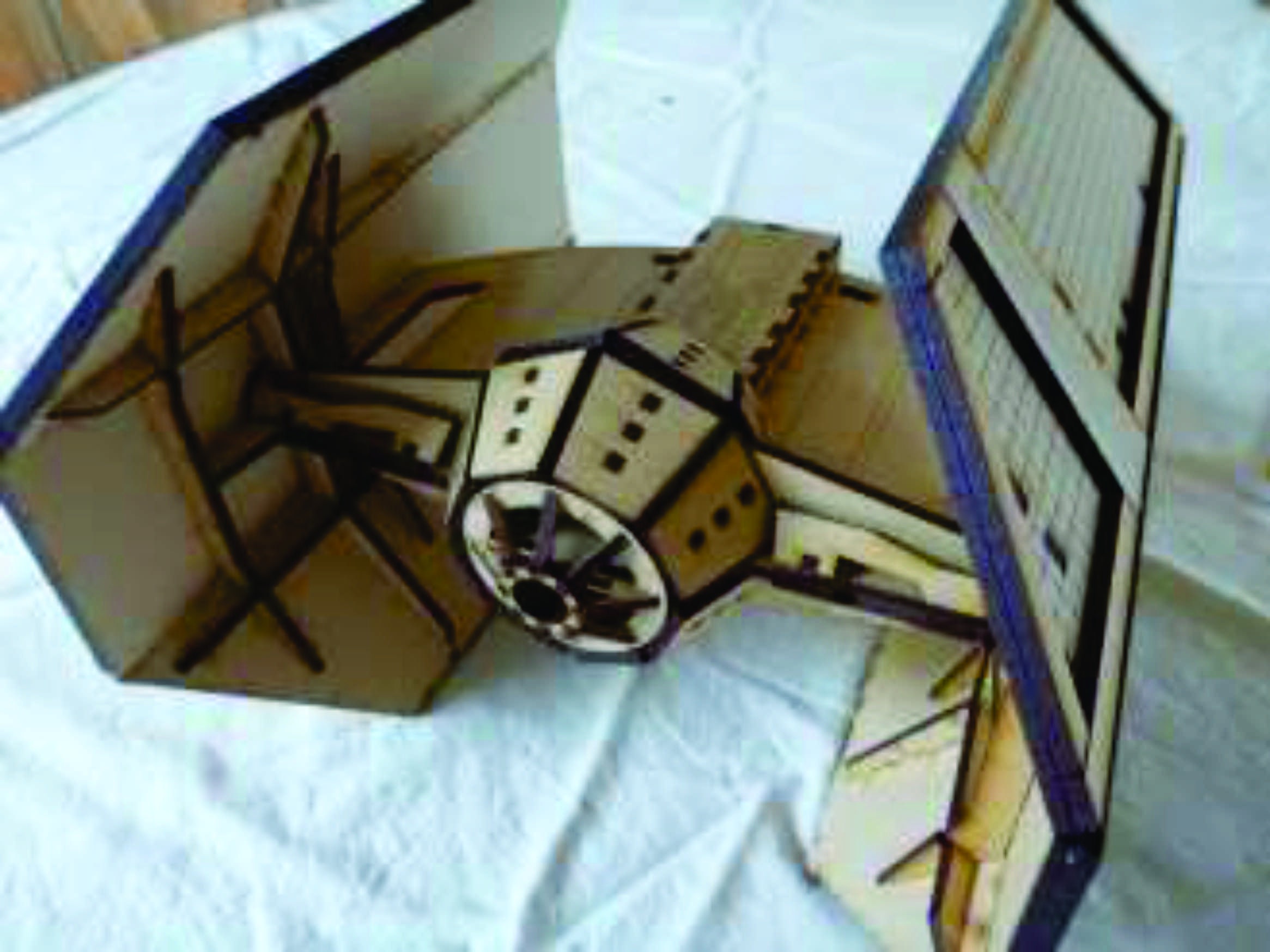 Darth Vader Tie_fighter_r14 ASCII (wood) Digital File for Lasercutting ...