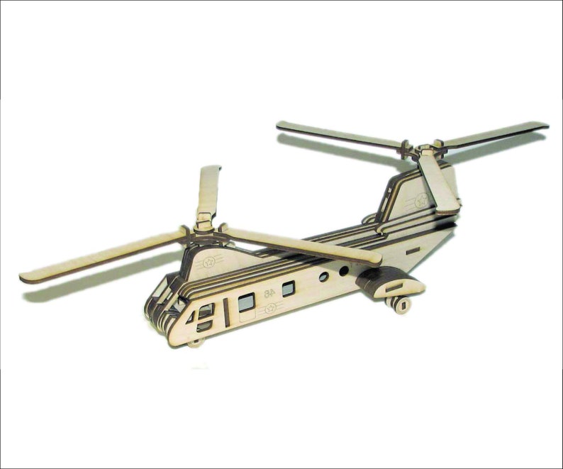Helicopter 3d Laser Cut Design, SVG DXF Files for Laser File - Etsy