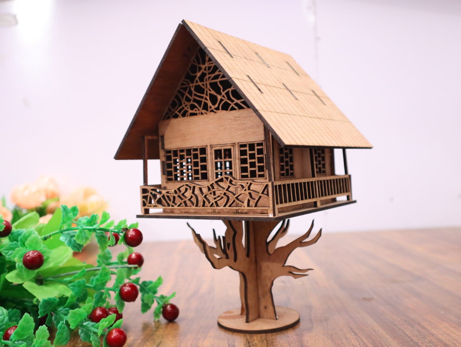 Laser Cut Tree House 3mm Vector SVG, DXF and CDR File Download (3mm) - Etsy