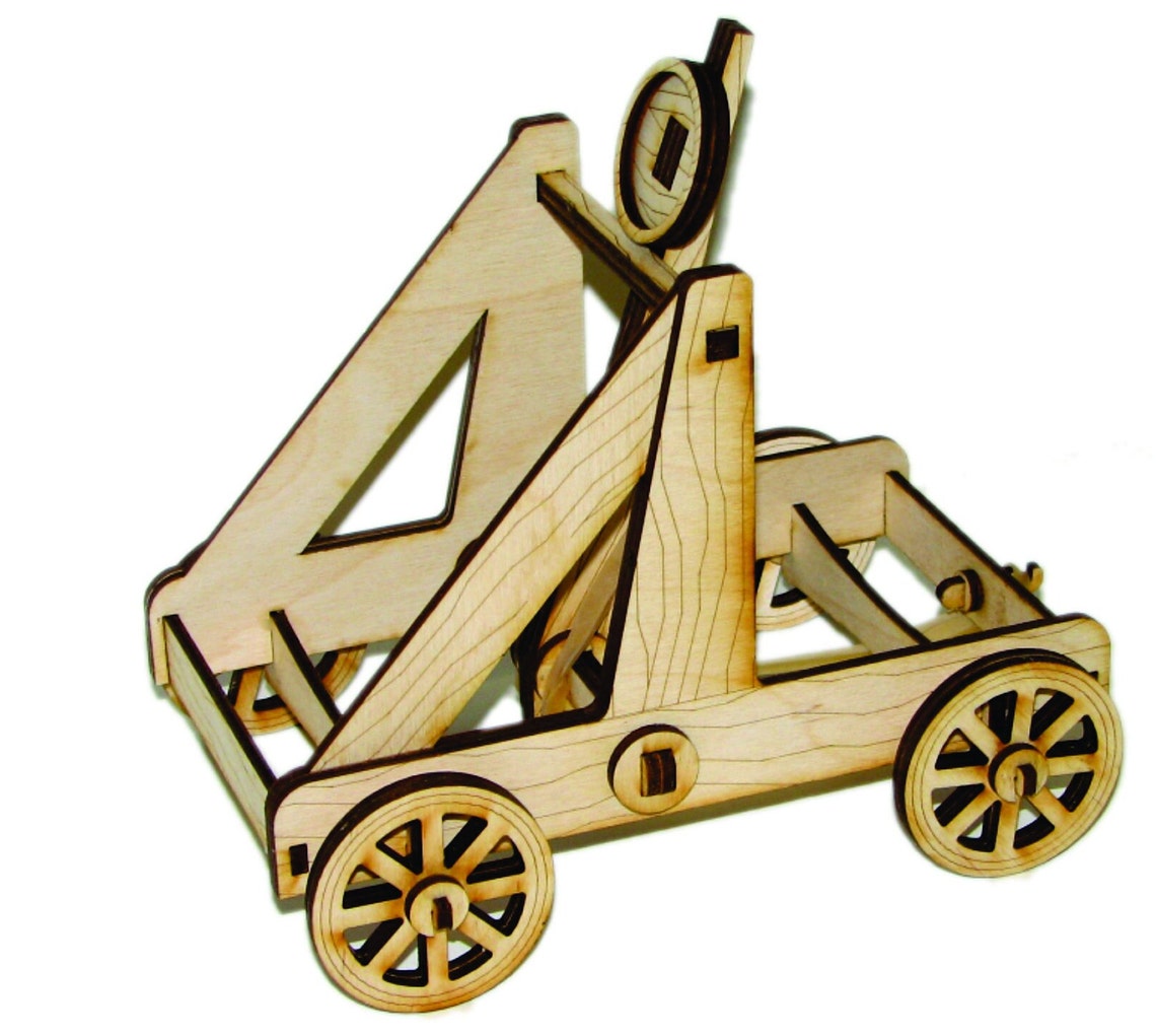 Toy Wood Catapult Vector for CNC, Toy Car SVG, Vector File, Laser Cut ...