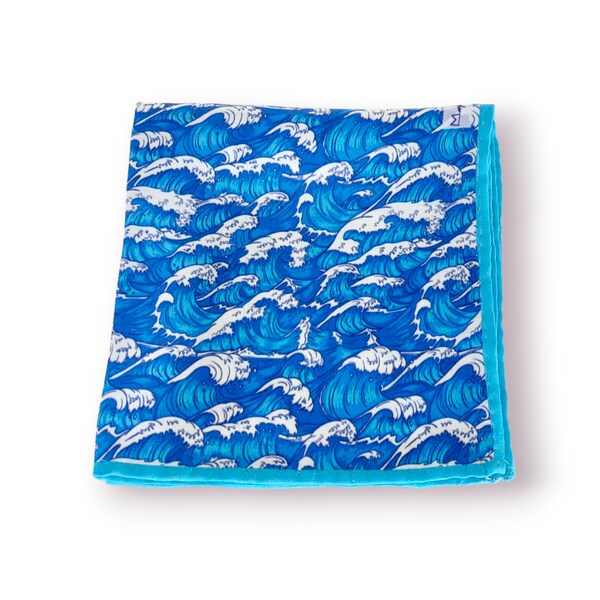 Wave Pocket Square - Etsy