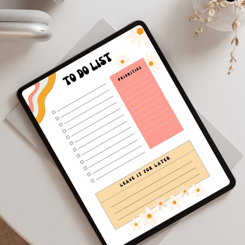 Printable to Do List Goodnotes to Do List Digital List - Etsy