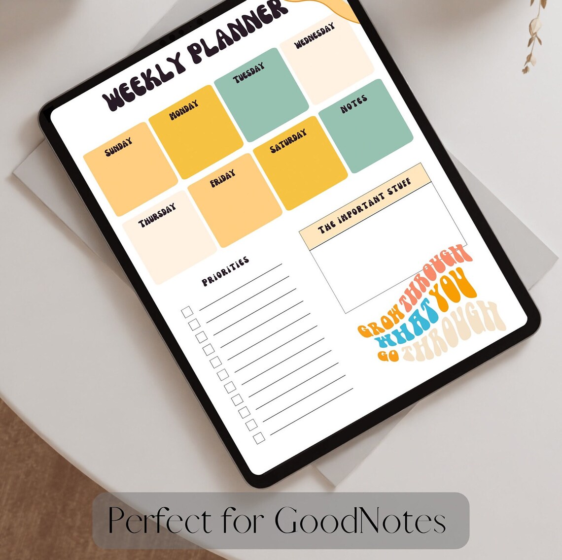 Printable Weekly Planner | Goodnotes Week Planner | 2023 Digital ...