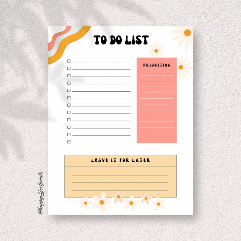 Printable to Do List Goodnotes to Do List Digital List - Etsy