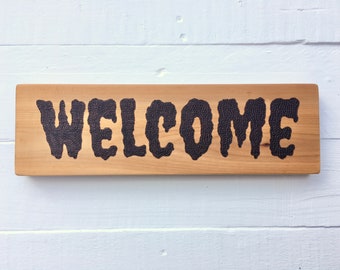 Creepy Welcome Sign - Etsy