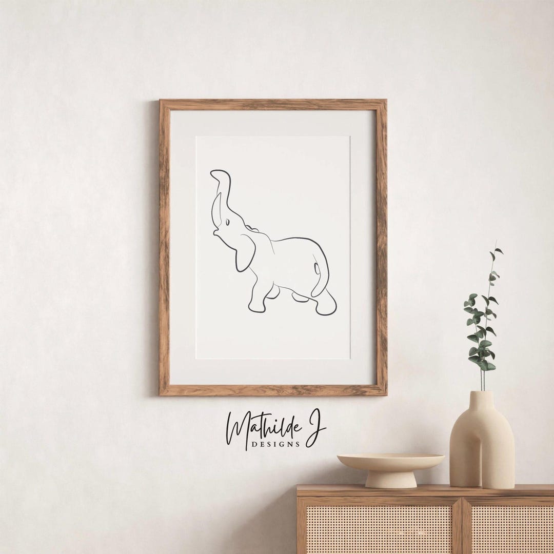 Elephant Line Art Print Minimalist Black And White Animal Drawing elephant-line-art-print-minimalist-black-and-white-animal-drawing