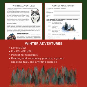 Winter & Christmas ESL Bundle B1–B2 | Speaking, Vocabulary, Reading ...