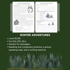 Winter & Christmas ESL Bundle B1–B2 | Speaking, Vocabulary, Reading ...