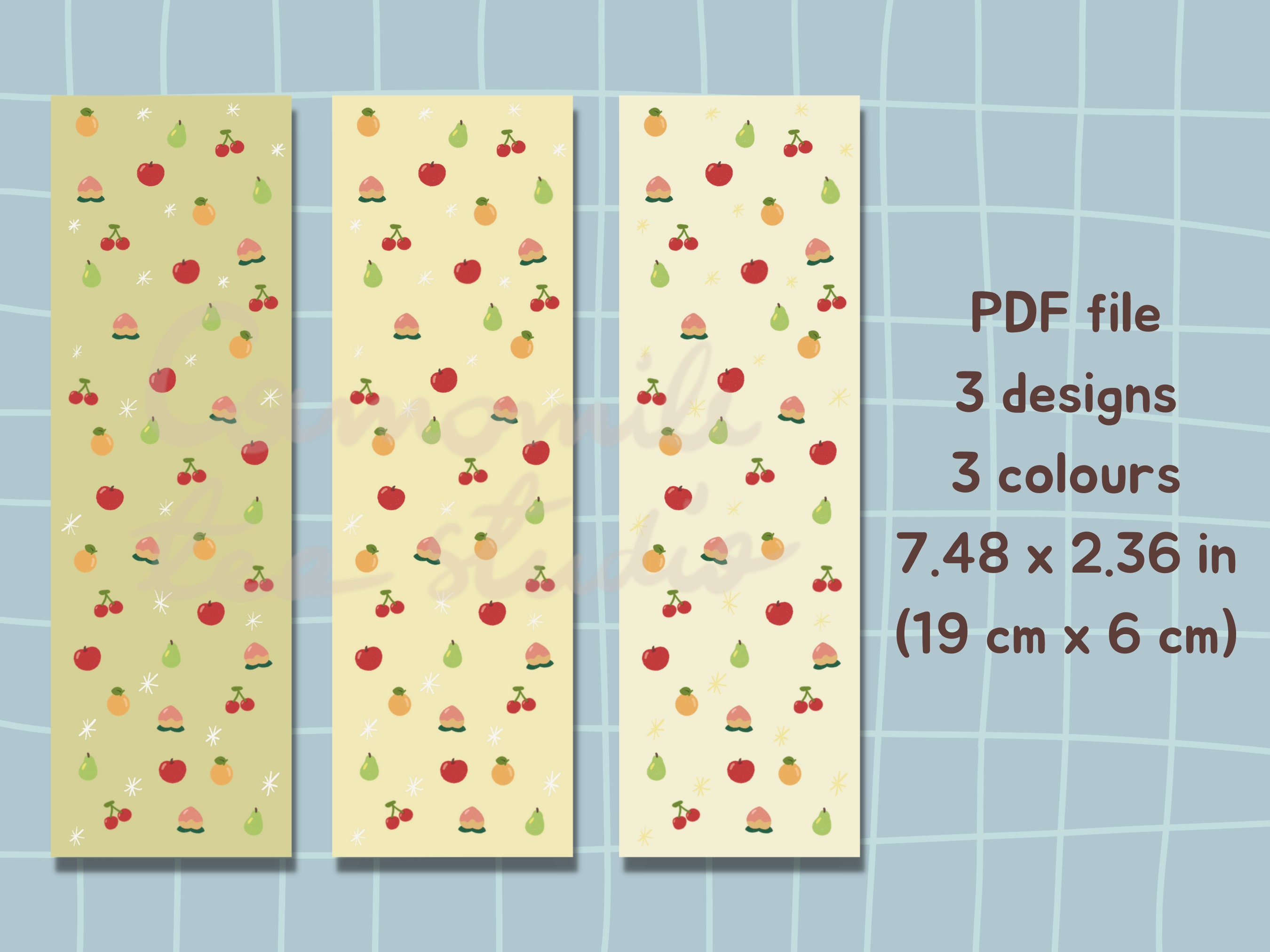 Animal Crossing Fruit Printable Boomarks Set Cute Bookmarks Bookmarks ...