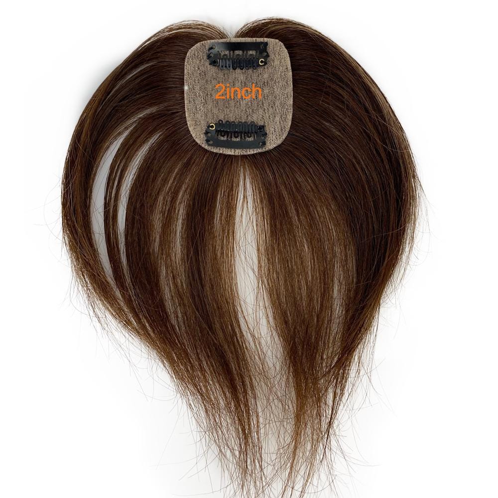 3D Fringe Air Bangs Silk Base 2X2 Inch Handmade Human Hair Topper for ...