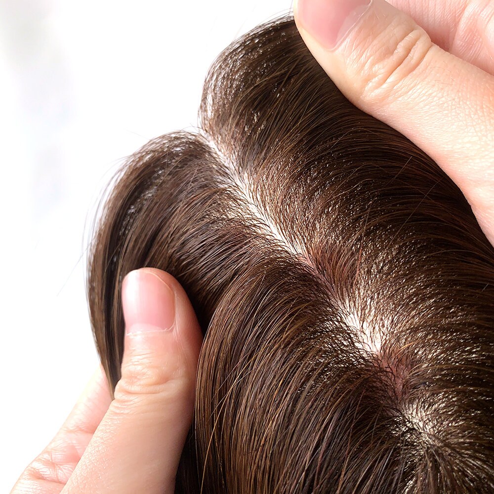 Silk Base Free Part Hair Topper Straight Brown 12x8cm With - Etsy