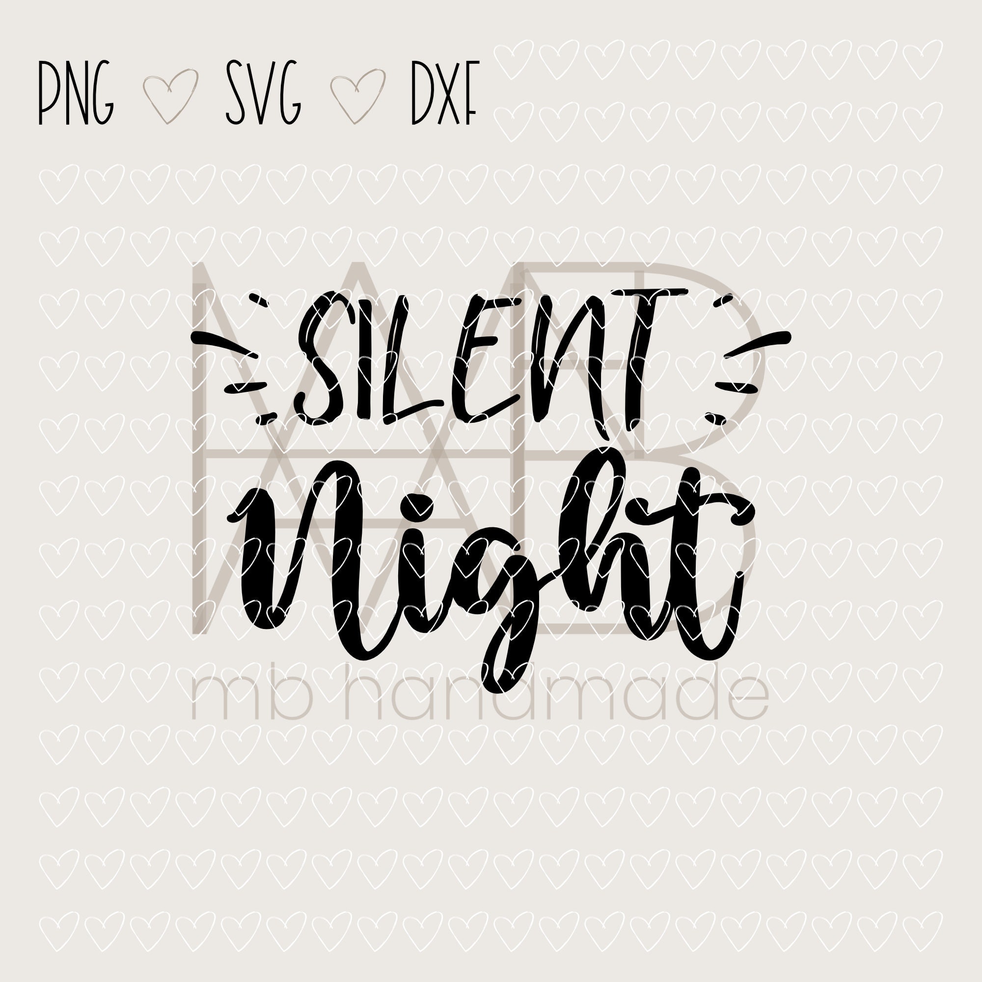 Silent Night SVG PNG DXF Shirt Svg Christmas Svg - Etsy