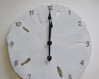 Home Décor Home & Living Sand Dollar Art Clock Wall Clock Beachcombers ...