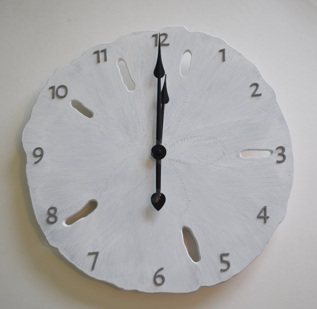 Sand Dollar Wooden Wall Clock 15" Diameter, 23" Diameter, Nautical ...