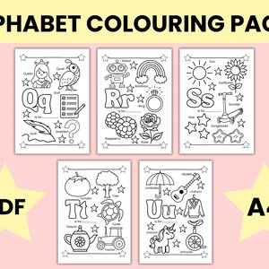 Printable Kids Alphabet Colouring Pages Fun & Educational A-Z Activity ...