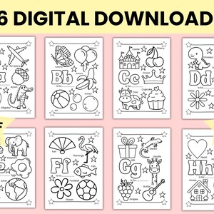 Printable Kids Alphabet Colouring Pages Fun & Educational A-Z Activity ...