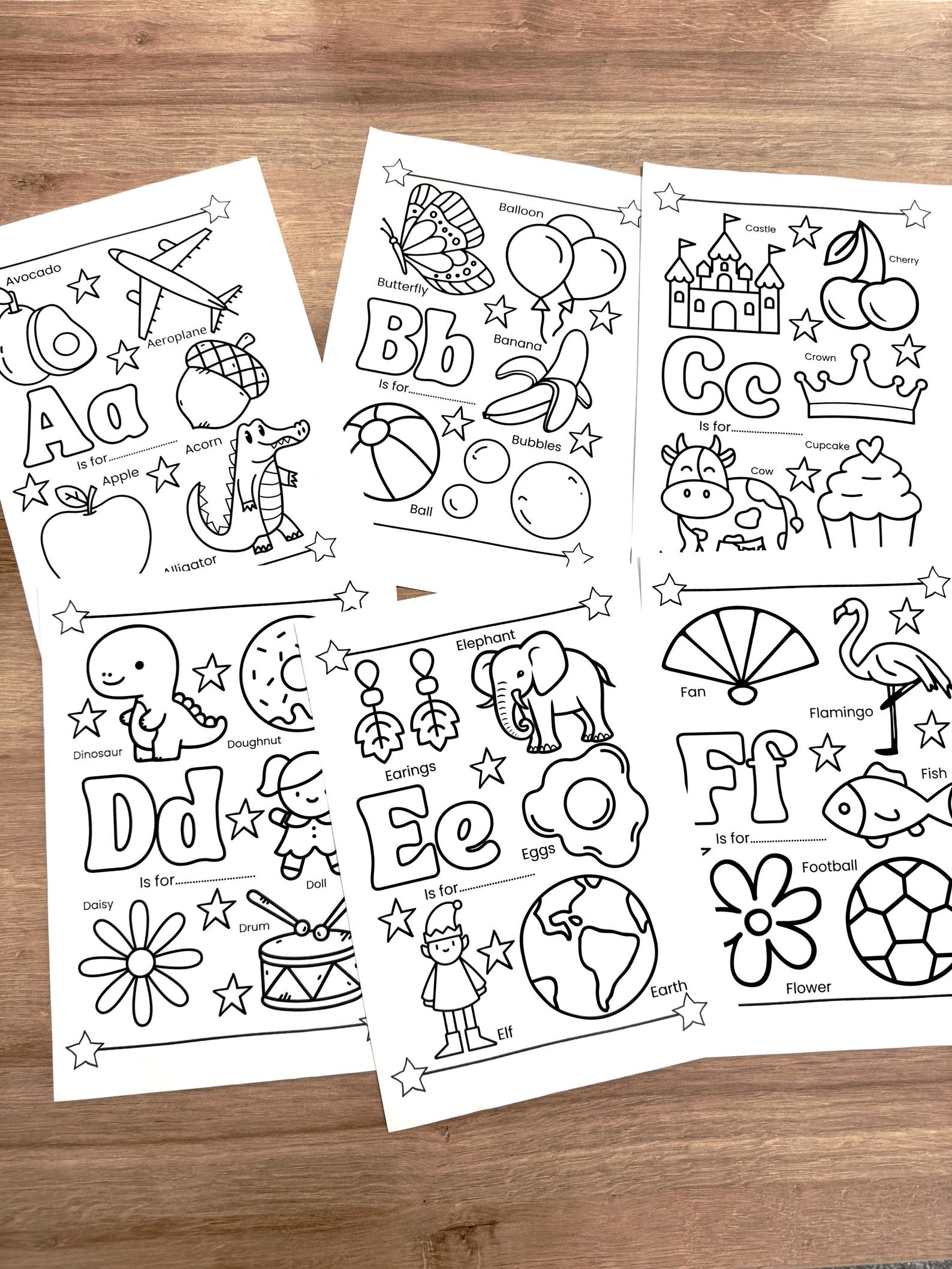 Printable Kids Alphabet Colouring Pages Fun & Educational A-Z Activity ...