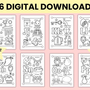 Printable Kids Alphabet Colouring Pages Fun & Educational A-Z Activity ...